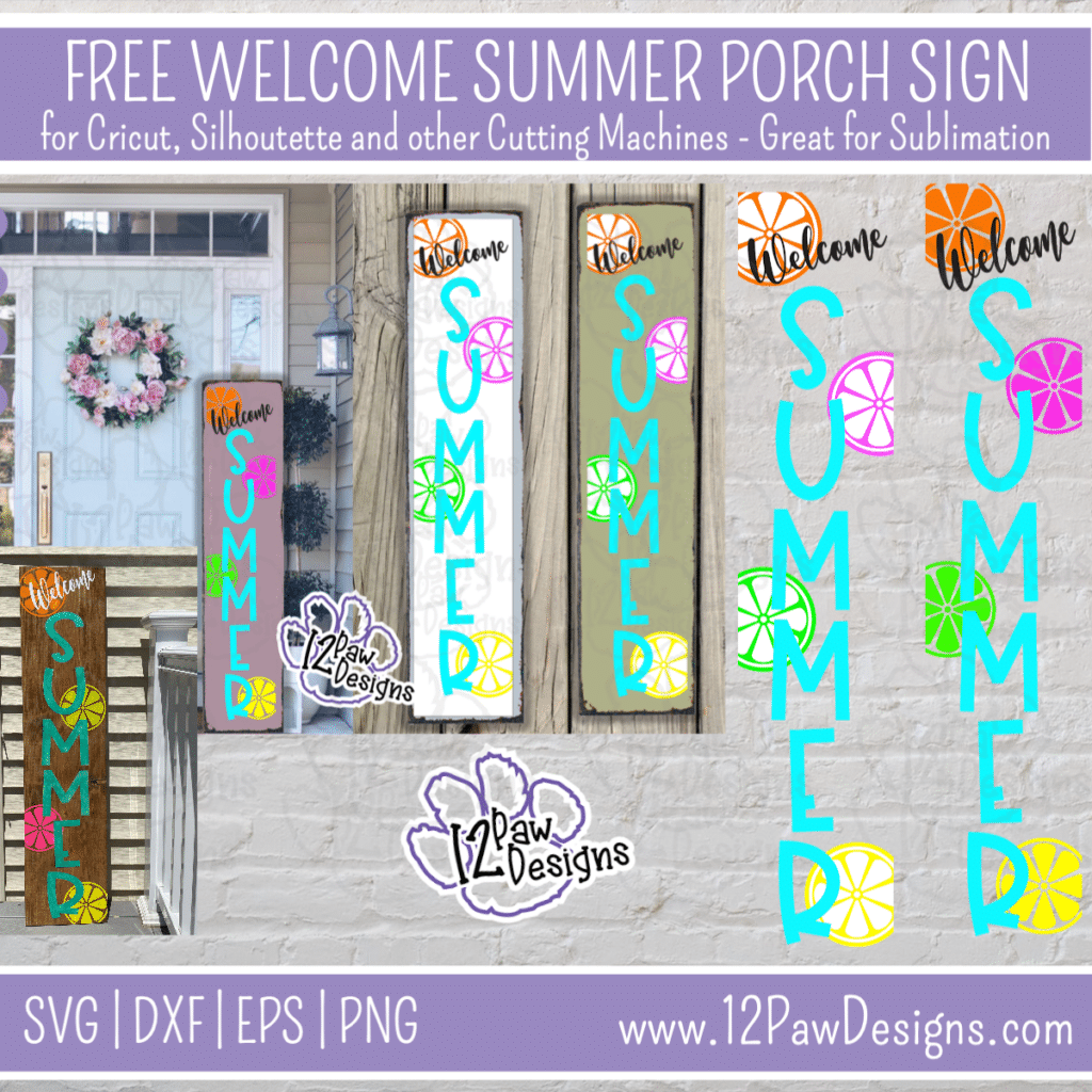 Welcome Summer Sign Gives Your Porch A Citrus Burst! - 12 Paw Designs