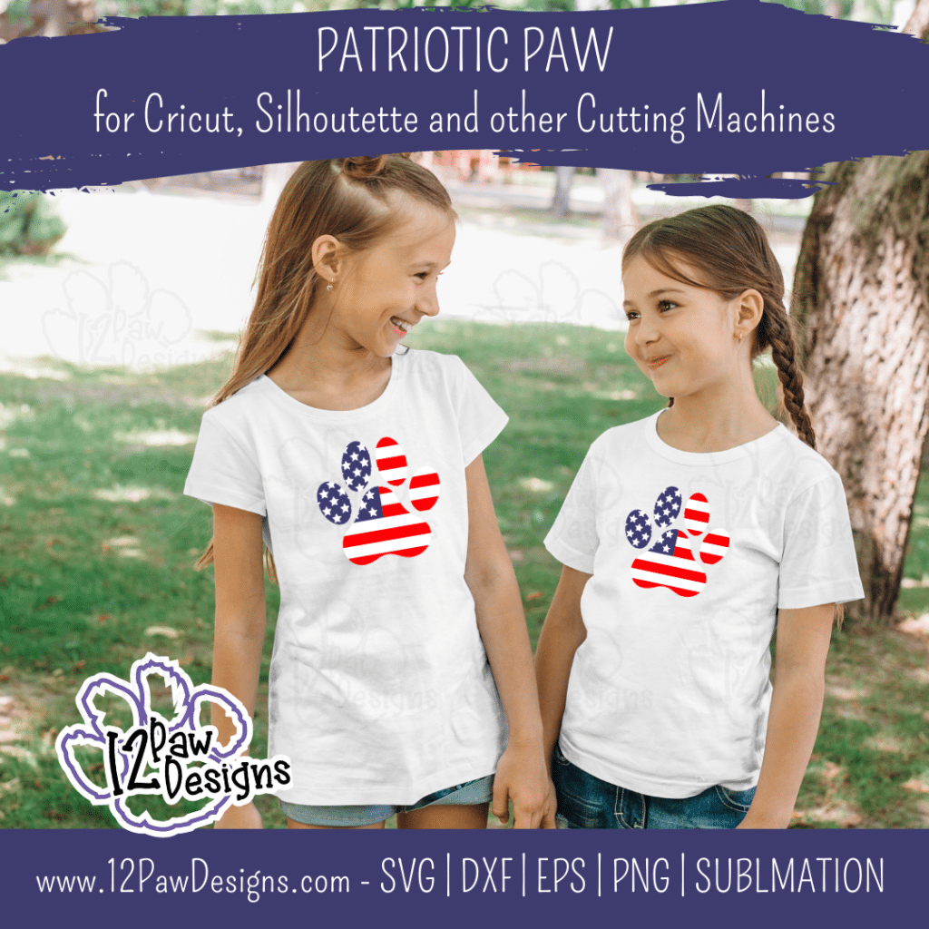 Stripes and Stars makes for a Patriotic Paw! - 12 Paw Designs